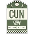 Amazon.com: CUN Cancun Mexico Luggage Tag Sticker/Airport Code Baggage ...