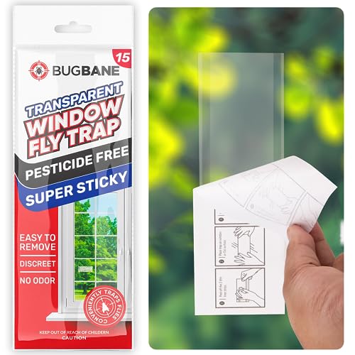 Window Fly Traps Indoor Clear 15pk Strips Indoor. The Only Double Strip ...