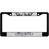 Amazon.com: oFloral Lone Wolf Aluminum Alloy License Plate Frame Close ...