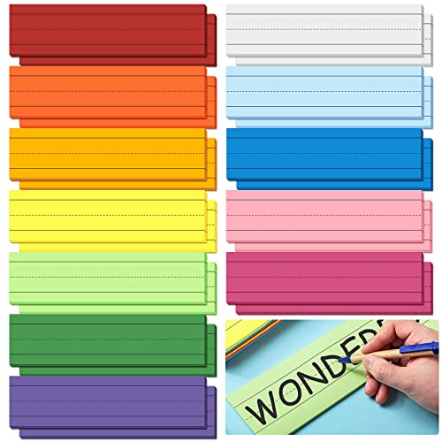 Mua 600 Sheets 12 x 3 Inch Sentence Strips Colored Ruled Word Strips ...