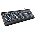 Amazon.com: Azio Large Print Keyboard - USB Computer Keyboard with 3 Interchangeable Backlight ...