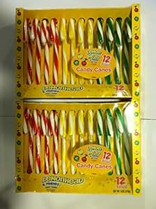 Amazon.com : Lemonhead Candy Canes of 2 (24 canes) : Grocery & Gourmet Food
