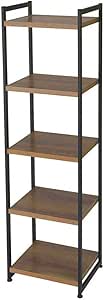 Amazon.com: EFD Low Profile Shelving Unit with 5 Shelves Wood and Metal ...