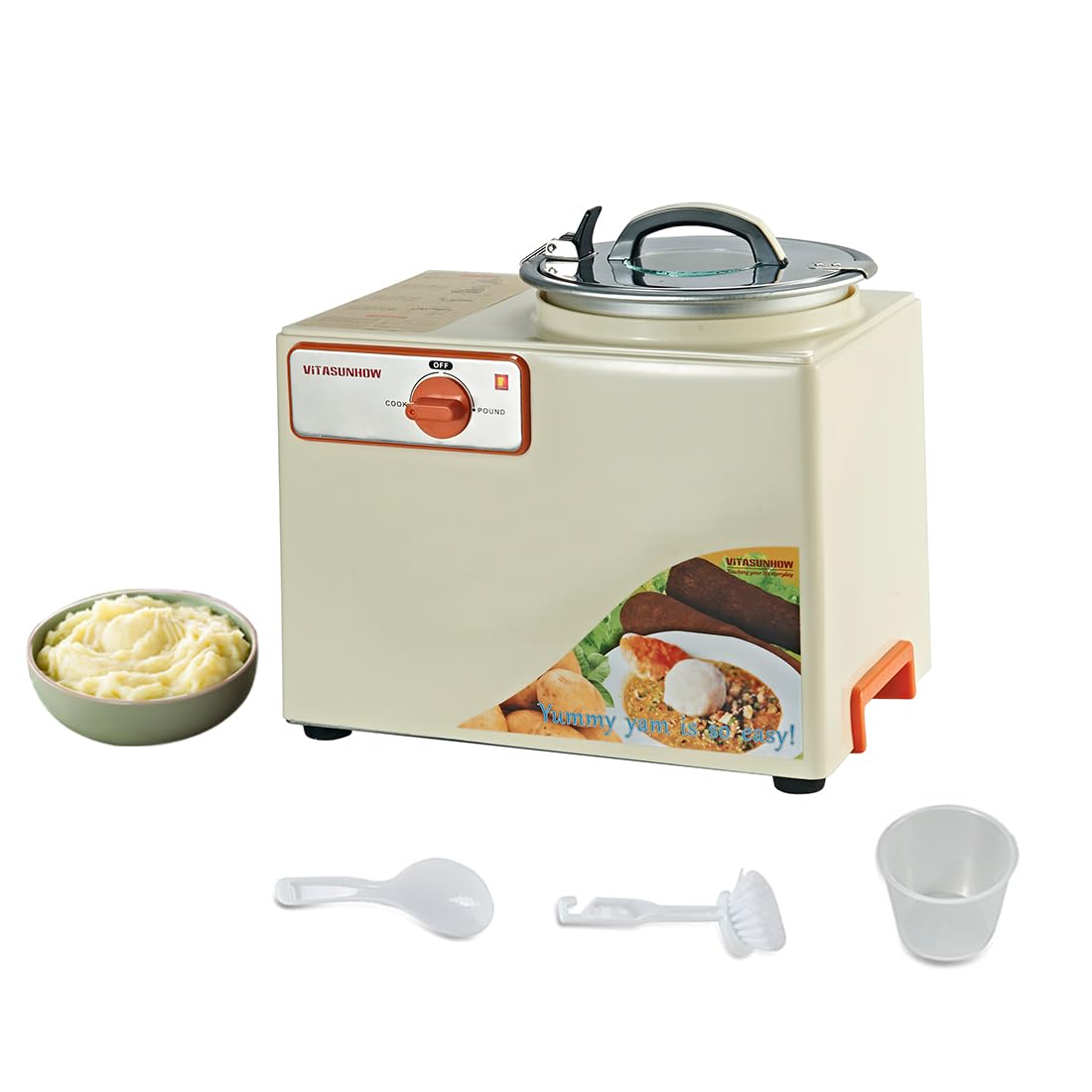 VITASUNHOW Yam Pounding Machine, To Boil Yam and To Pound the Yam ...