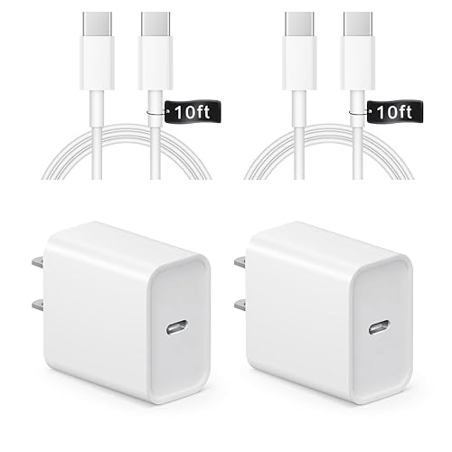iPhone 17 16 15 Charger Fast Charging 10FT - 20W USB C Charger Block ...