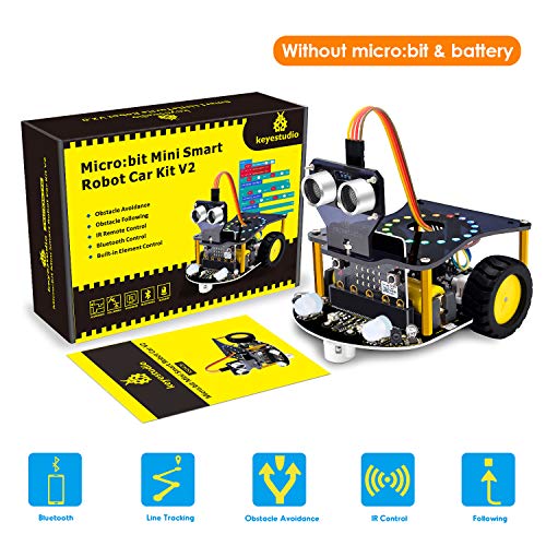 KEYESTUDIO Micro bit Smart Robot Car V2.0 (Without Micro:bit Board ...