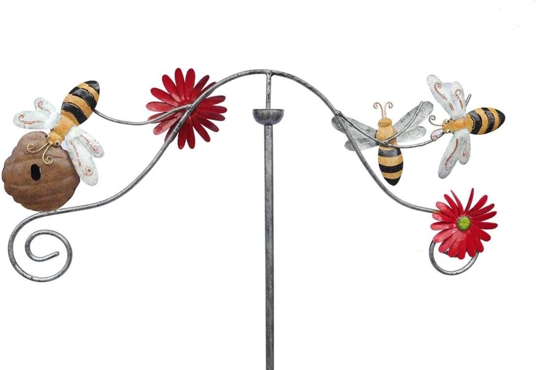 SK Garden Wind Spinner - Wind Sculpture - Bee Hive Family Bees: Amazon ...