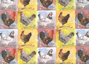 Amazon.com: Alex Clark Checkerboard Chickens Rolled Gift Wrapping Paper ...