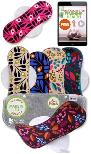 Reusable Sanitary Pads Heavy Flow, 6-Pack (L&XL) Organic Cotton ...