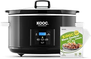 Amazon.com: KOOC 8.5-Quart Programmable Slow Cooker, Larger than 8 ...