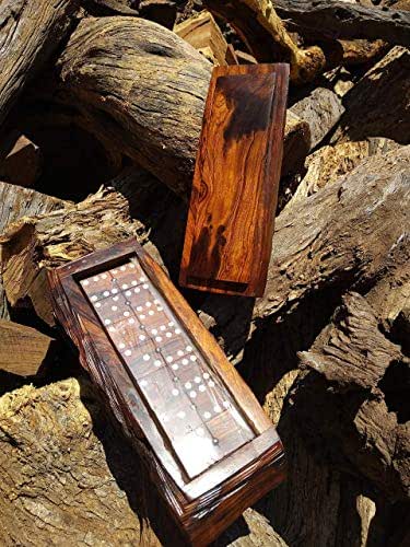Dominó Doble 6 Artesanal Rustico en Madera de Palo fierro Personalizado ...