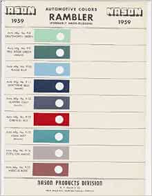 1959 Rambler Color Paint Chip Page: Rambler: Amazon.com: Books
