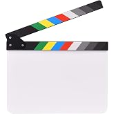 Amazon.com: Andoer 30 * 24cm/ 12 * 9in Acrylic Film Clapboard Movie ...