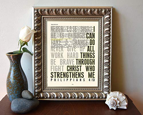 I Can Do All Things, Philippians 4:13, Christian Unframed Art - Want It All