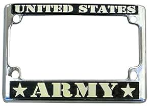Amazon.com: United States Army Chrome Motorcycle License Plate Frame ...
