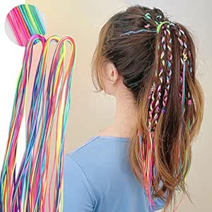 Amazon.com : 1 Set Assorted Color Hair Rope Band Sturdy Rainbow String ...