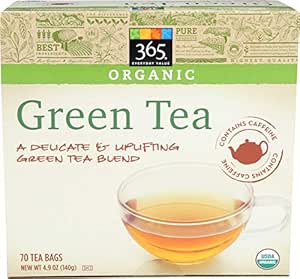 Amazon.com : 365 Everyday Value, Organic Green Tea (70 Tea Bags), 4.9 ...