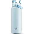 Amazon.com: POWCAN 40 oz Insulated Water Bottle with 2-in-1 Straw and ...