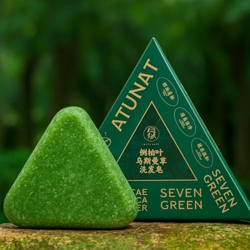 Seven Green Natural Herbal Anti-Hair Loss Shampoo Soap, Green Triangle ...