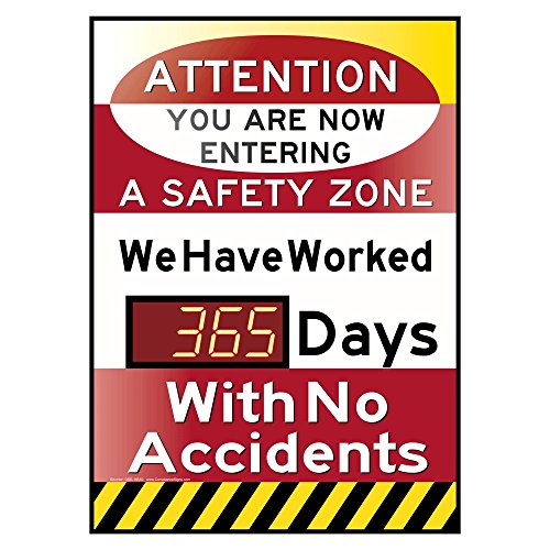 Buy ComplianceSigns PVC Digital Safety Awareness Scoreboard, 28 x 20 ...
