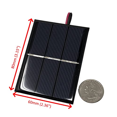 AMX3d Micro Mini Solar Cells Multipack– 1.5V 400mA Compact 80 x 60mm ...