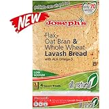 Amazon.com : Josephs Flax Oat Bran & Whole Wheat Lavash Bread, 18 OZ ...