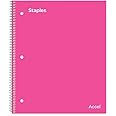Staples 421132 Durable Poly Cover 1 Subject Notebook College Ruled 8-1/ ...