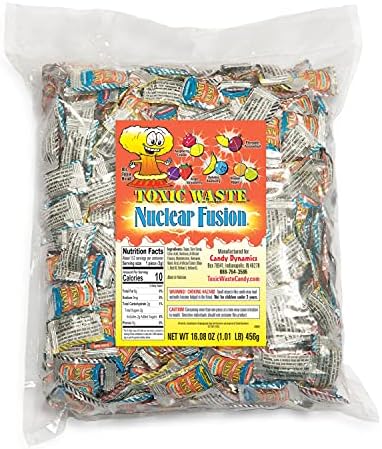 TOXIC WASTE | 1 LB Bag Assortment of Nuclear Fusion Sour Candy - 5 ...
