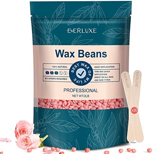 EVERLUXE Wax Beads 2lb, Hard Wax Beads for Hair Removal, Wax Beads Bulk ...