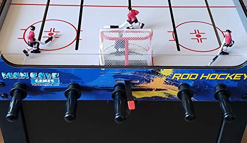 Mancave 40" Deluxe Rod Hockey Game Table. Head-to-Head Table Hockey ...