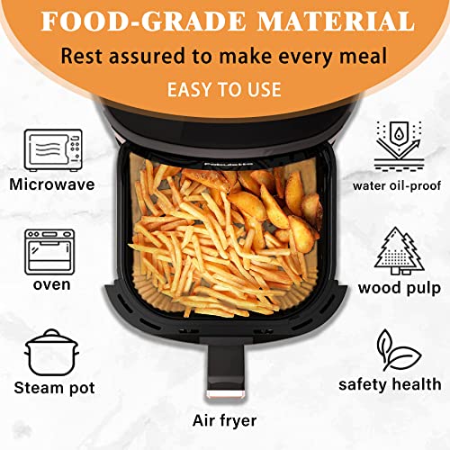 Air Fryer Disposable Paper Liners, 120 Pcs Square Parchment Cooking Non ...