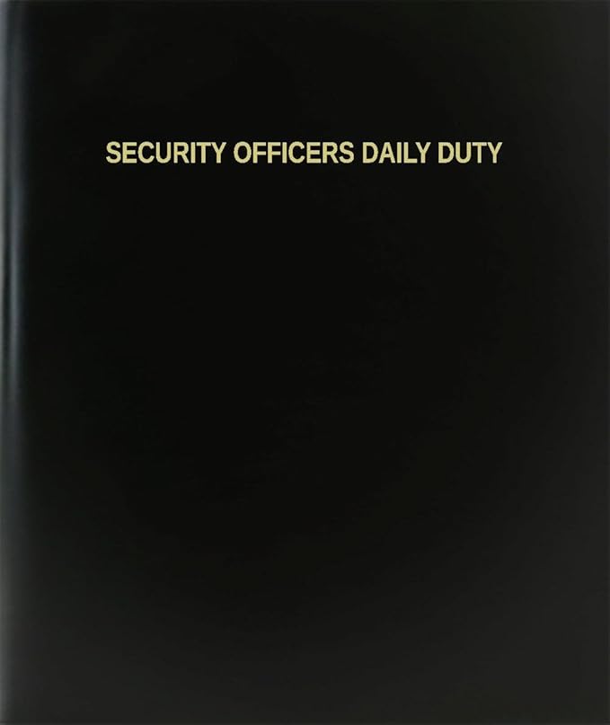 BookFactory® Security Officers Daily Duty Log Book/Journal/Logbook ...