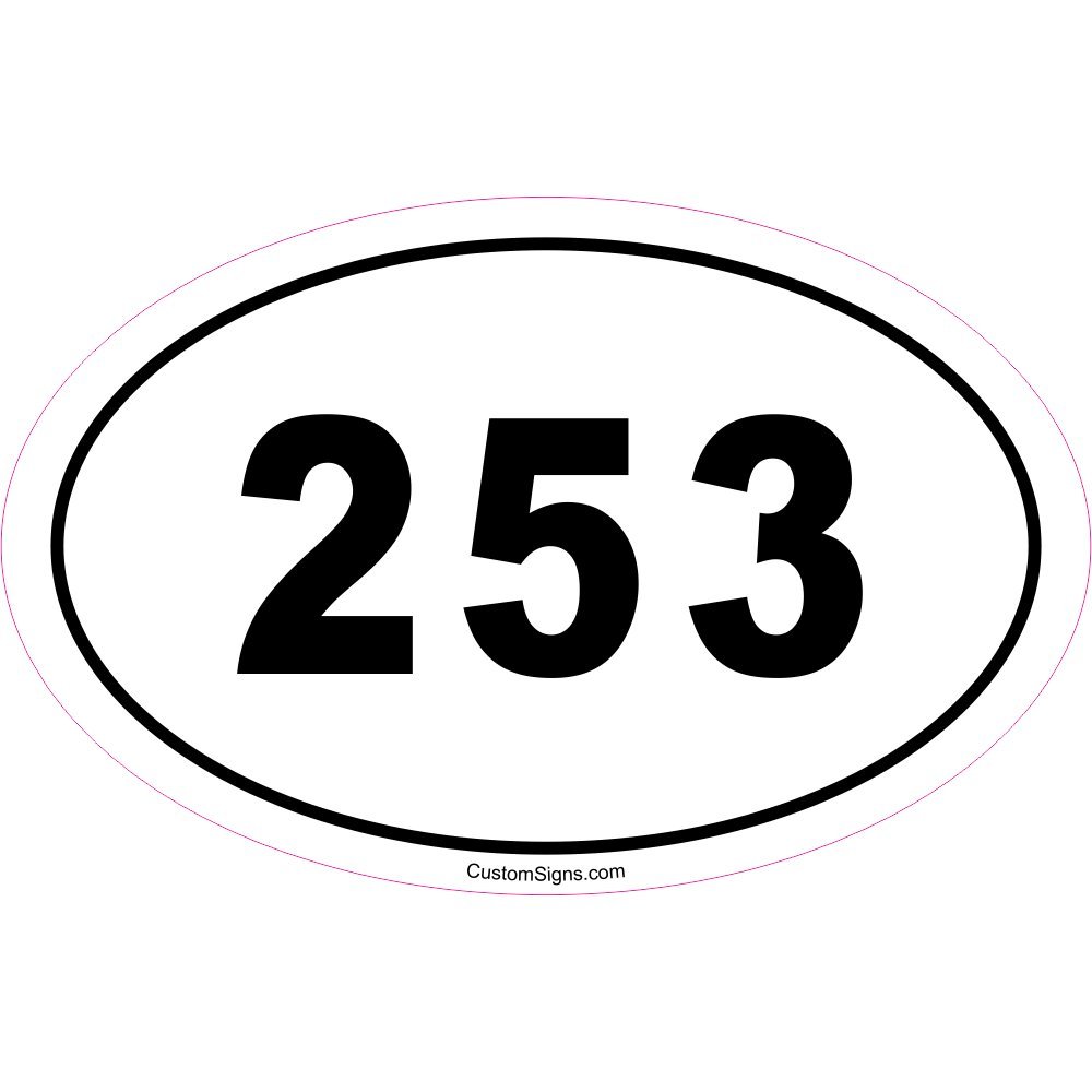 Amazon.com: Custom Signs 253 Area Code Bumper Sticker for Car: Automotive