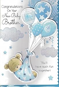 New Baby Boy Card - Congratulations On The Birth Of Your Brother ~ New ...