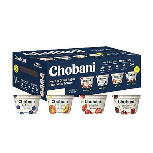 Chobani Greek Yogurt Variety Pack – 16 Count – Non-Fat with Fruit on ...