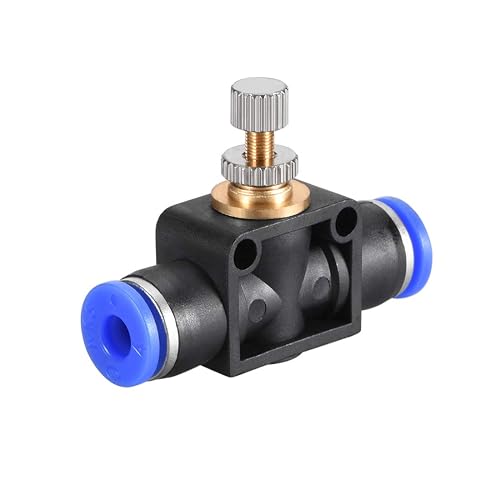uxcell 4mm ID Pneumatic Air Flow Control Valve with Push-to-Connect ...