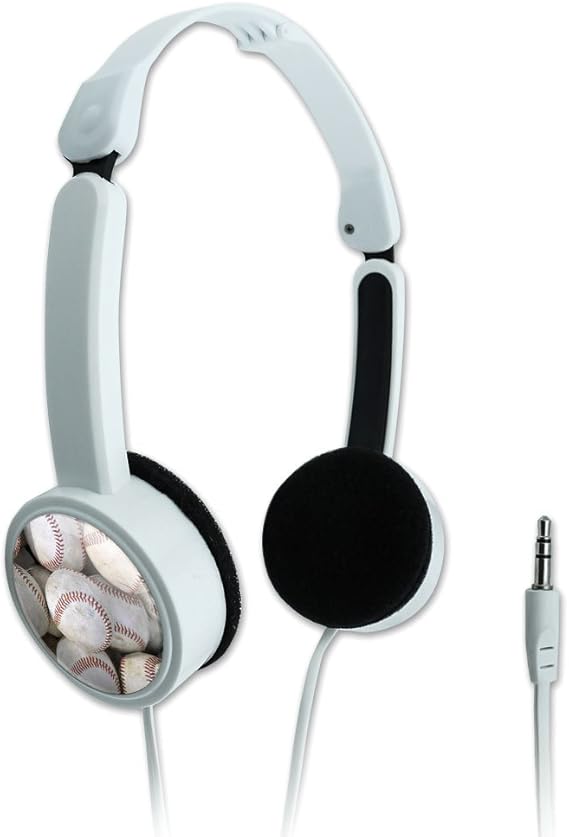 Amazon.com: Novelty Travel Portable On-Ear Foldable Headphones Baseball ...