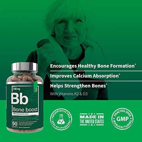 Bone Boost Bone Health Supplement - Calcium, Vitamin D3, K2, Cissus ...