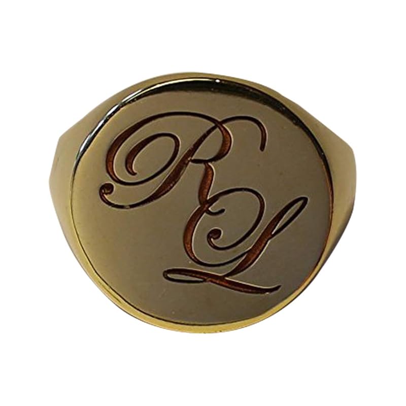 Men's 2 Letters Initial Personalized Ring in Jewellers Bronze Ring 6g ...