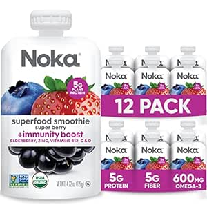 Amazon.com : Noka Immune Support Superfood Smoothie Pouches (Super ...