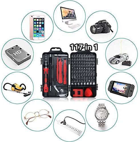 Screwdriver Set,117 in 1 Computer Repair Kit Electronic Tool kit Mini ...