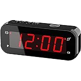 Amazon.com: SUPLEDCK Small Digital Alarm Clock with Temperature Display ...