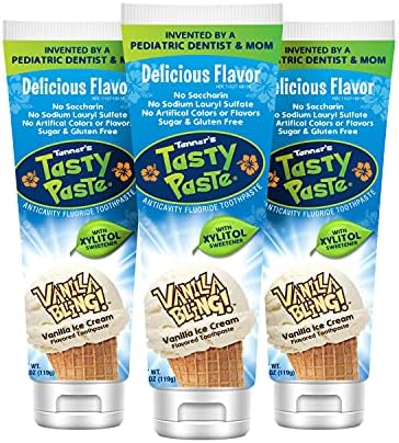 Tanner's Tasty Paste Vanilla Bling - Anticavity Fluoride Children’s ...
