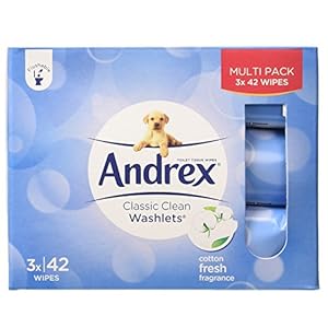 Andrex Washlets Flushable Toilet Tissue Wipes, Classic Clean - Pack of ...