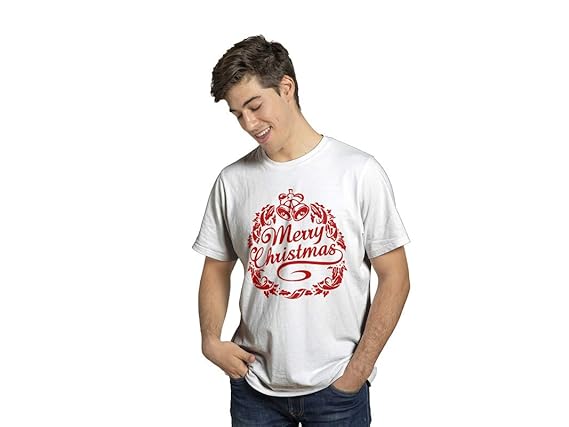 Buy Raavi colors Merry Christmas Print |Cotton| Round Neck | Half ...