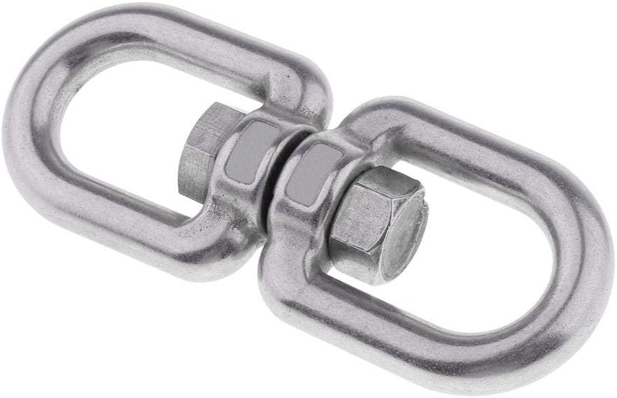 LOVIVER 2 Pcs M12 Stainless Steel Double Ended Swivel Eye Hooks Eye to ...