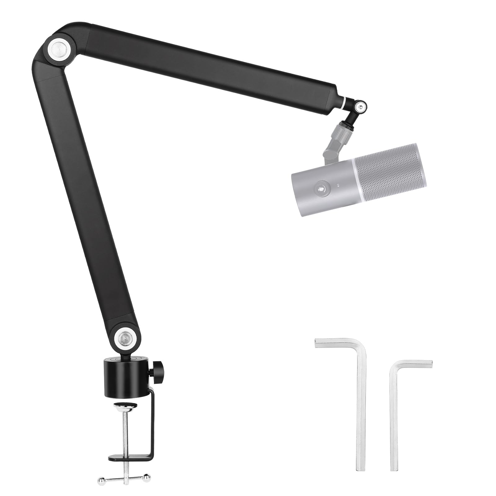 Musclez Microphone Boom Arm, Adjustable Metal Microphone Stand, Hidden ...