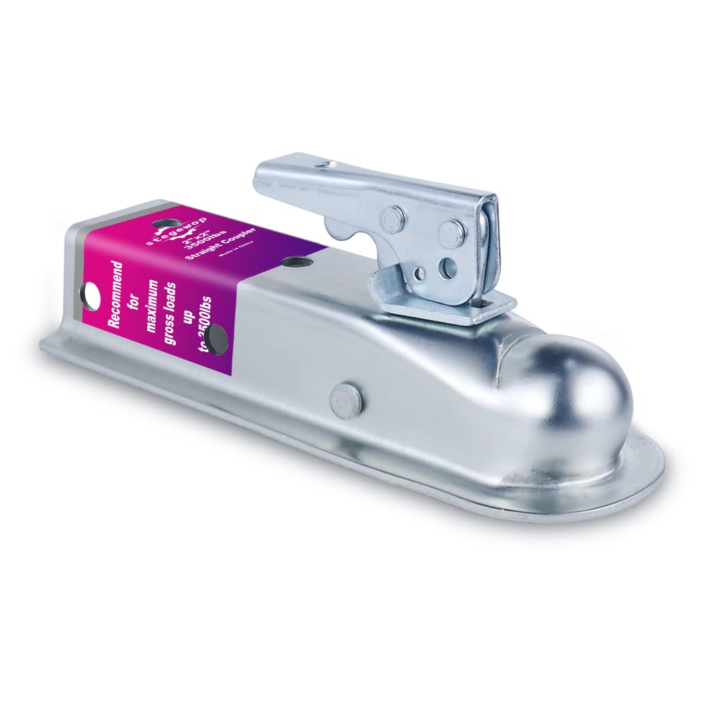 2" Straight Trailer Coupler, 2" Channel - 3500 lb Class II - for Towing ...