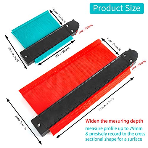 Contour Gauge with lock 10", 5" Profile Gauges Plastic Contour ...