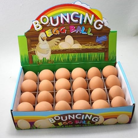 6 x Bouncy Egg Rubber Ball: Amazon.co.uk: Toys & Games